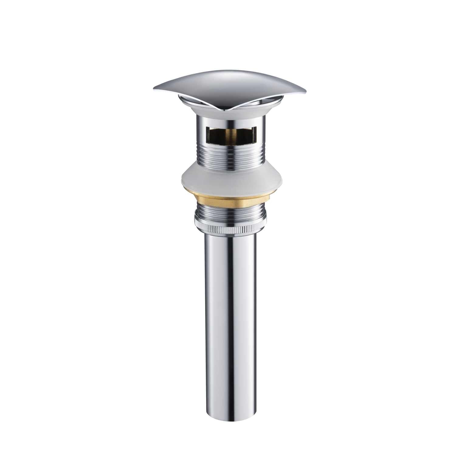 Square cap Brass basin waste trap with over-flow with Stinless steel p ...