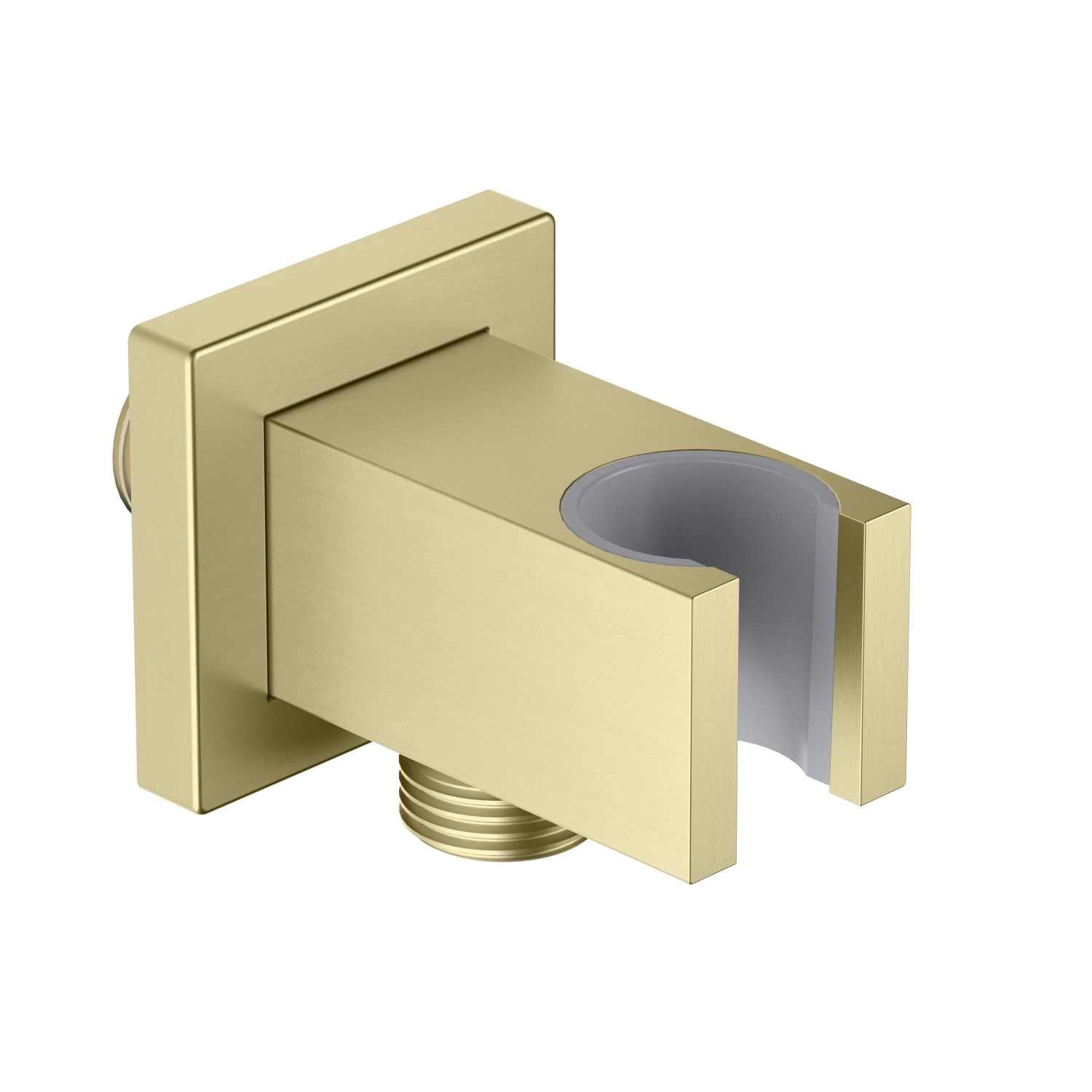 Brass Square wall elbow with shower holder WE11 – aquavitbath