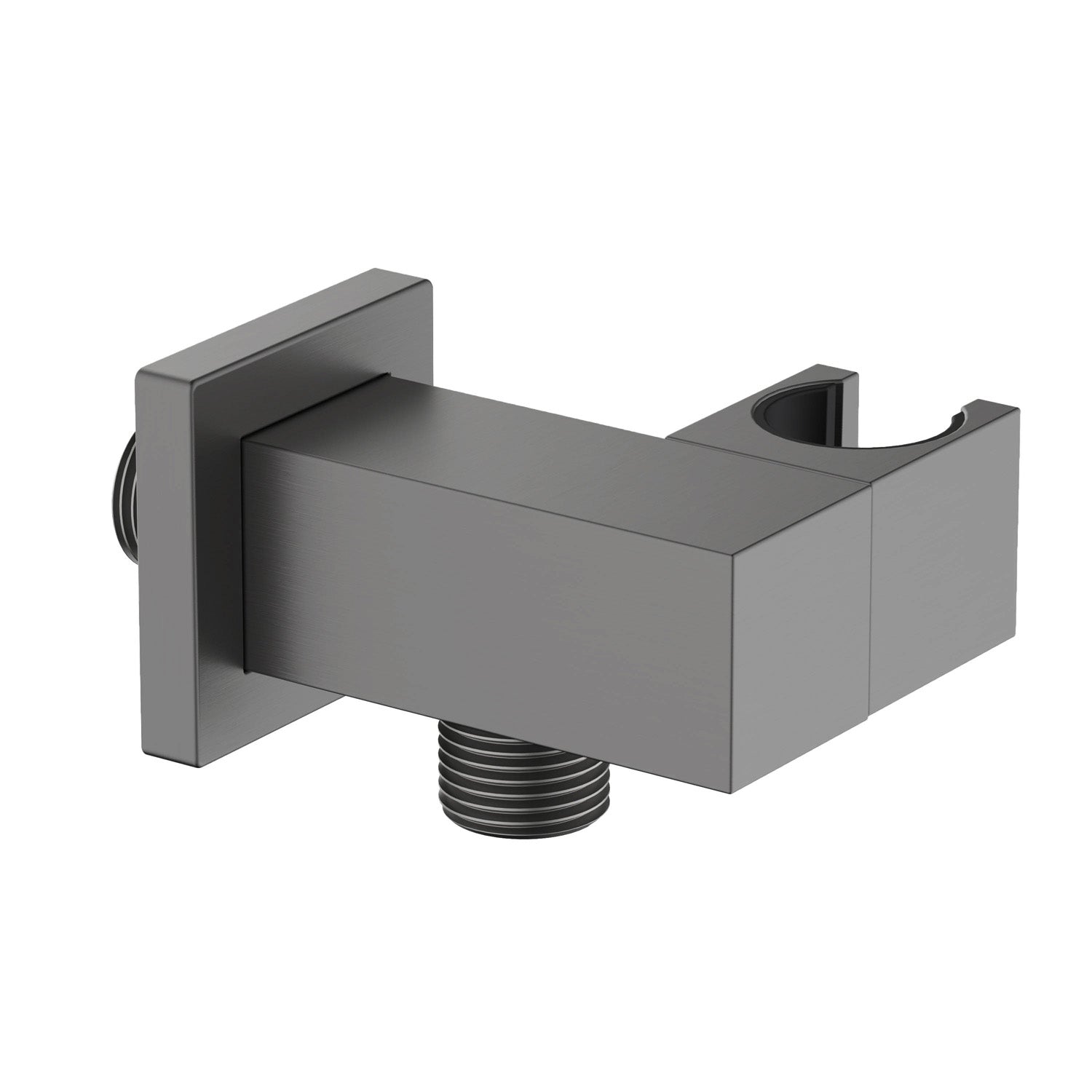 Brass Square wall elbow with shower holder WE12 – aquavitbath